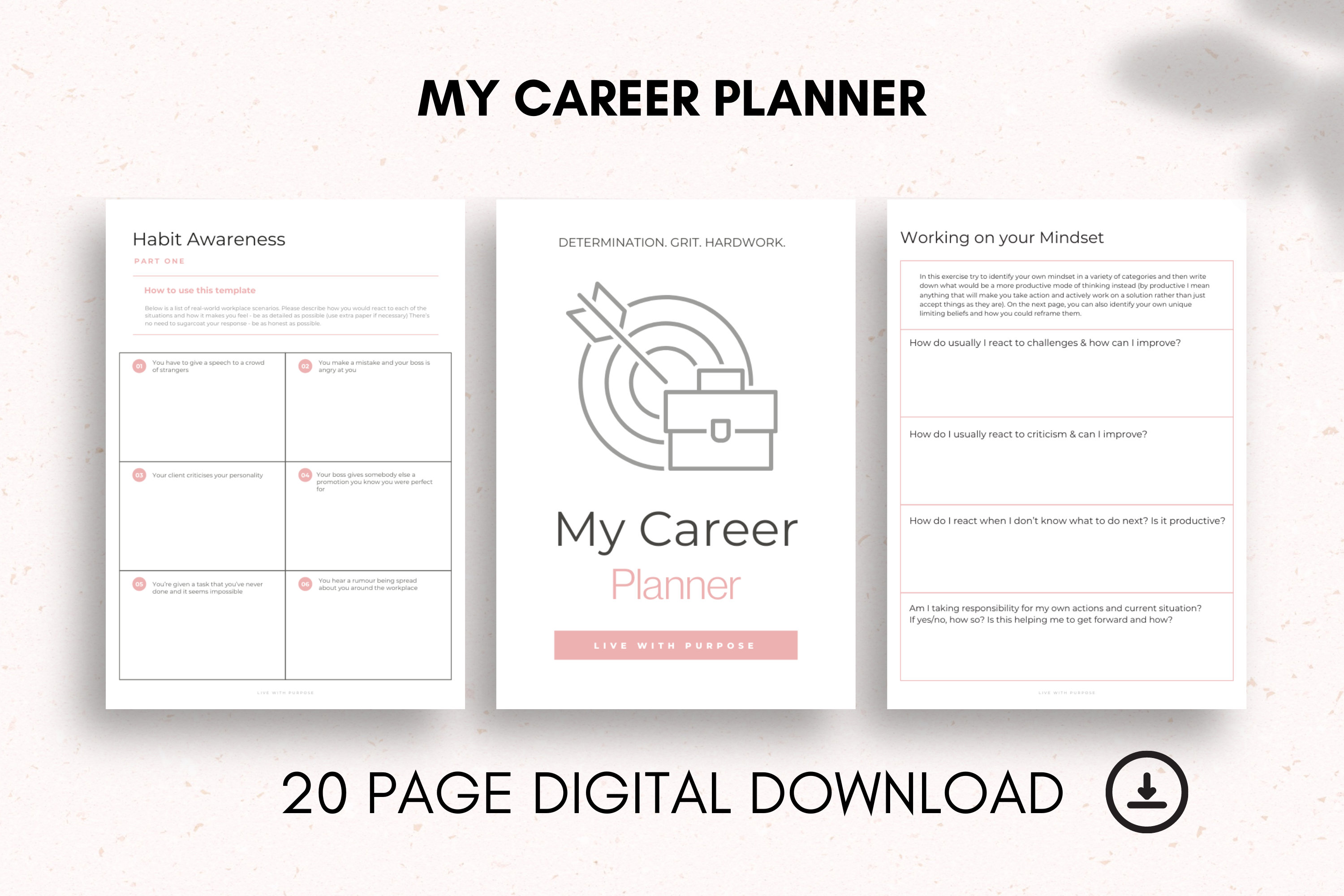 My Career Planner | Personal Development | Mindset Worksheets | Habit ...