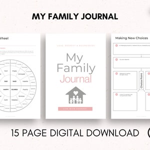 Family Journal | Communication Worksheets | Family Activity Printable ...