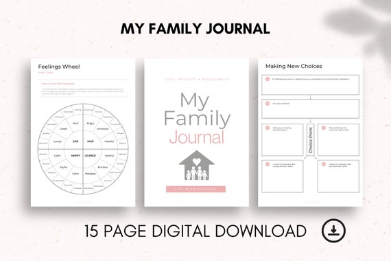 Family Journal Communication Worksheets Family Activity | Etsy