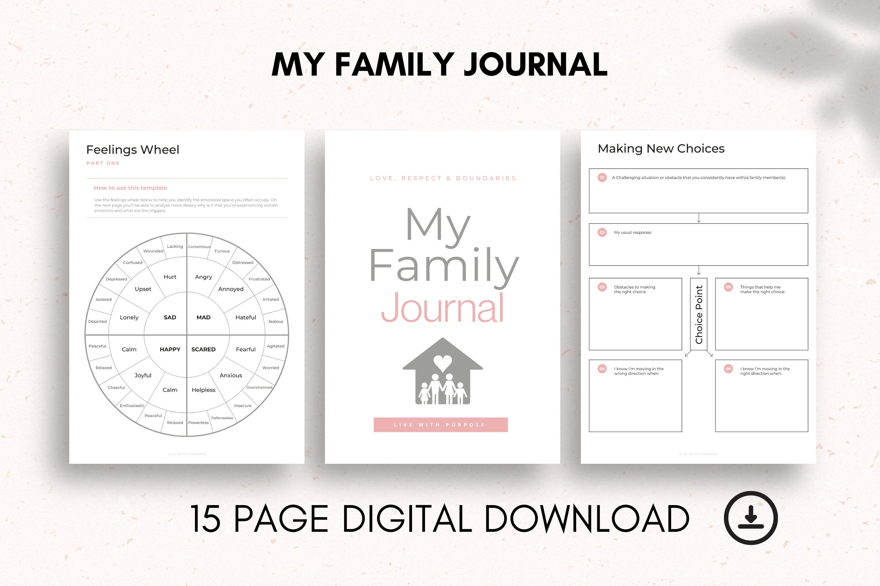 Family Journal | Communication Worksheets | Family Activity Printable ...