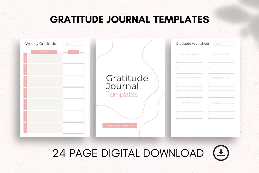 Gratitude Journal Printable | Morning Gratitude | Daily Positivity ...