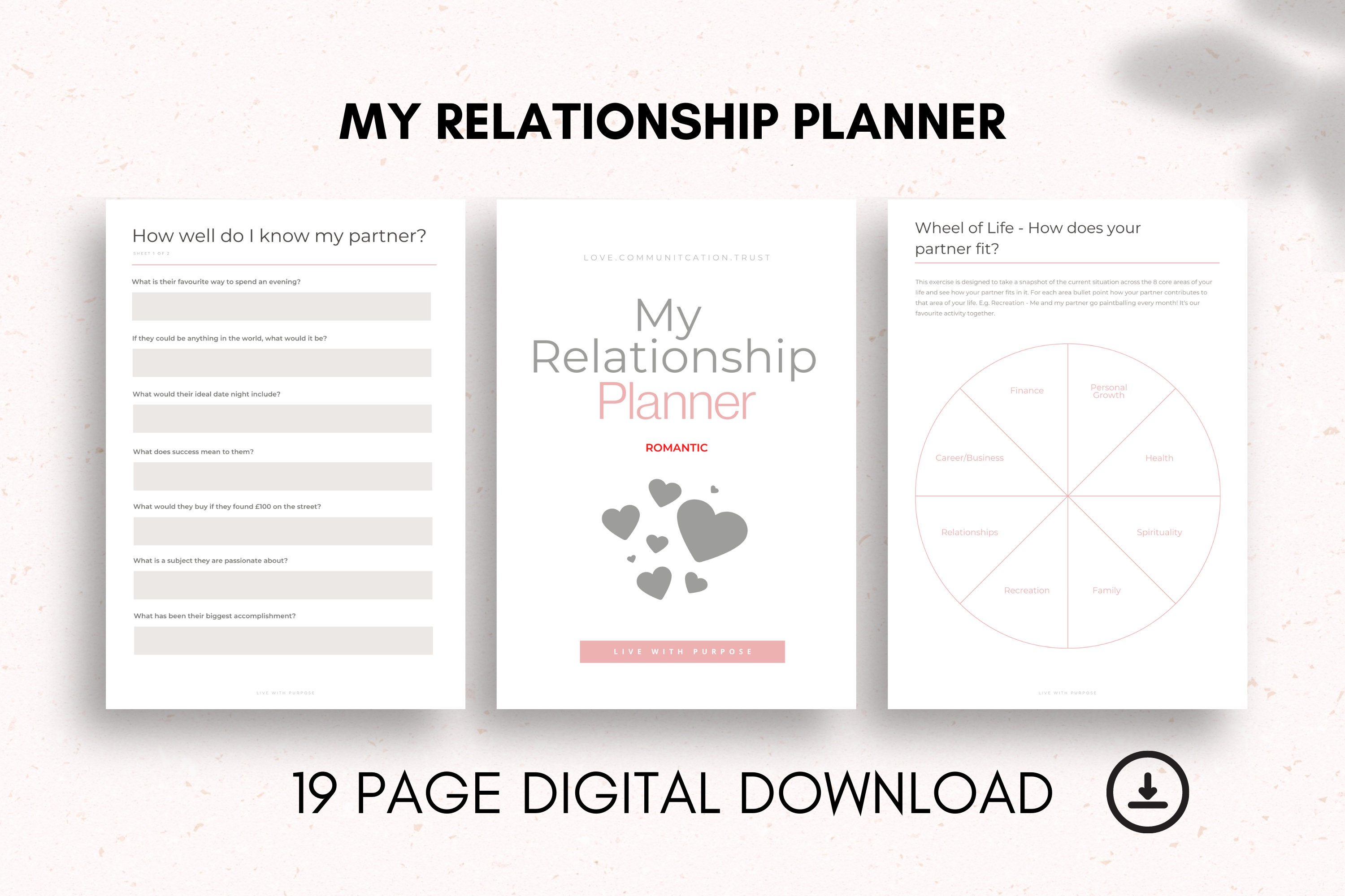 Relationship Planner | Couples Counselling Journal | Romantic ...
