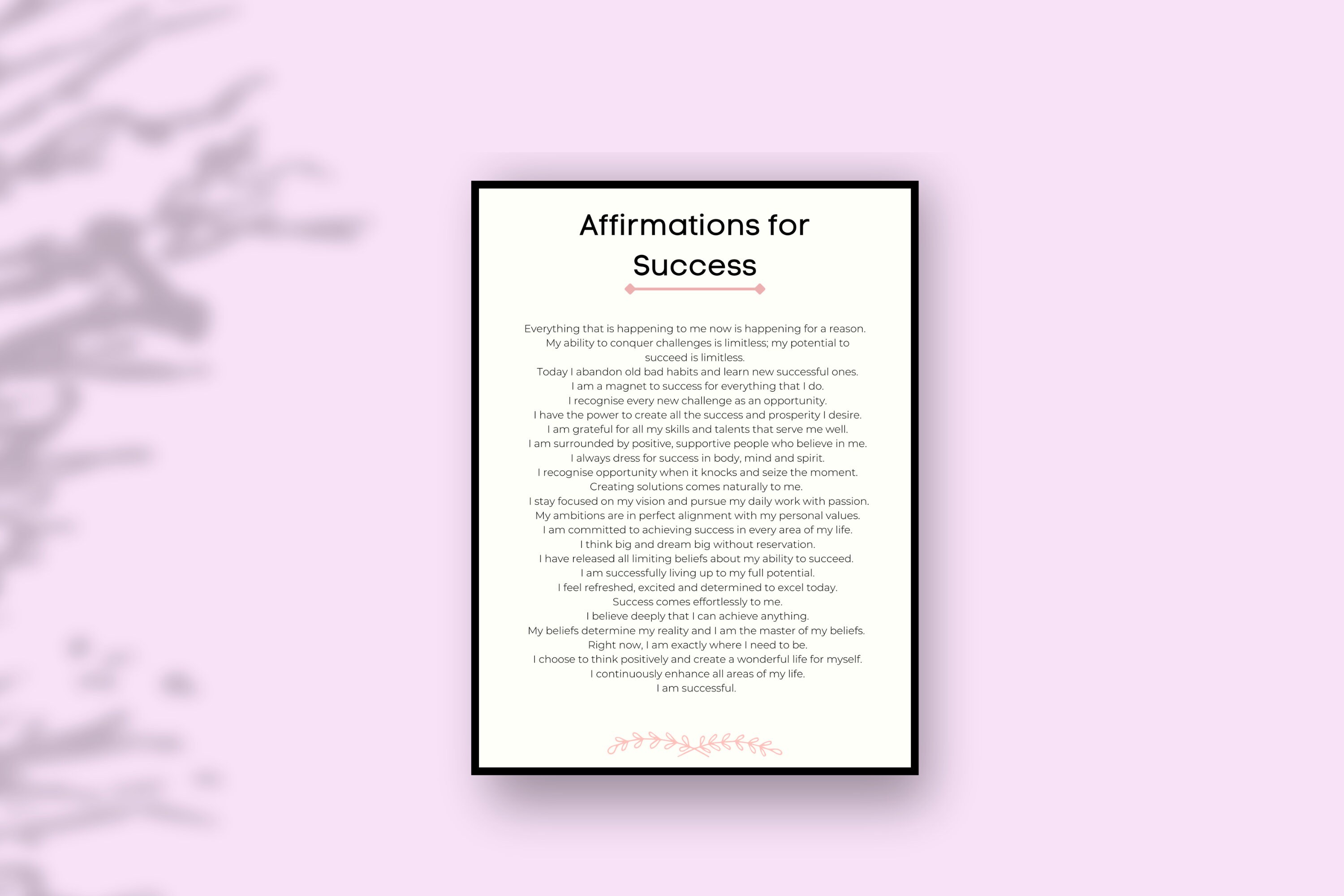 Affirmations for Success | Affirmation Prints | Motivation Prints ...