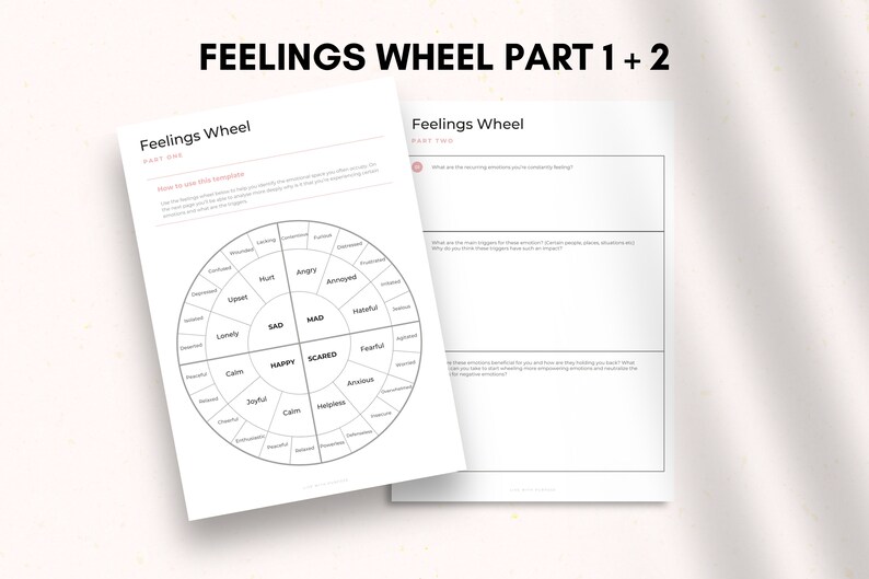 Feelings Wheel Part 1 + 2 | How Am I Feeling? | Downloadable PDF - Etsy