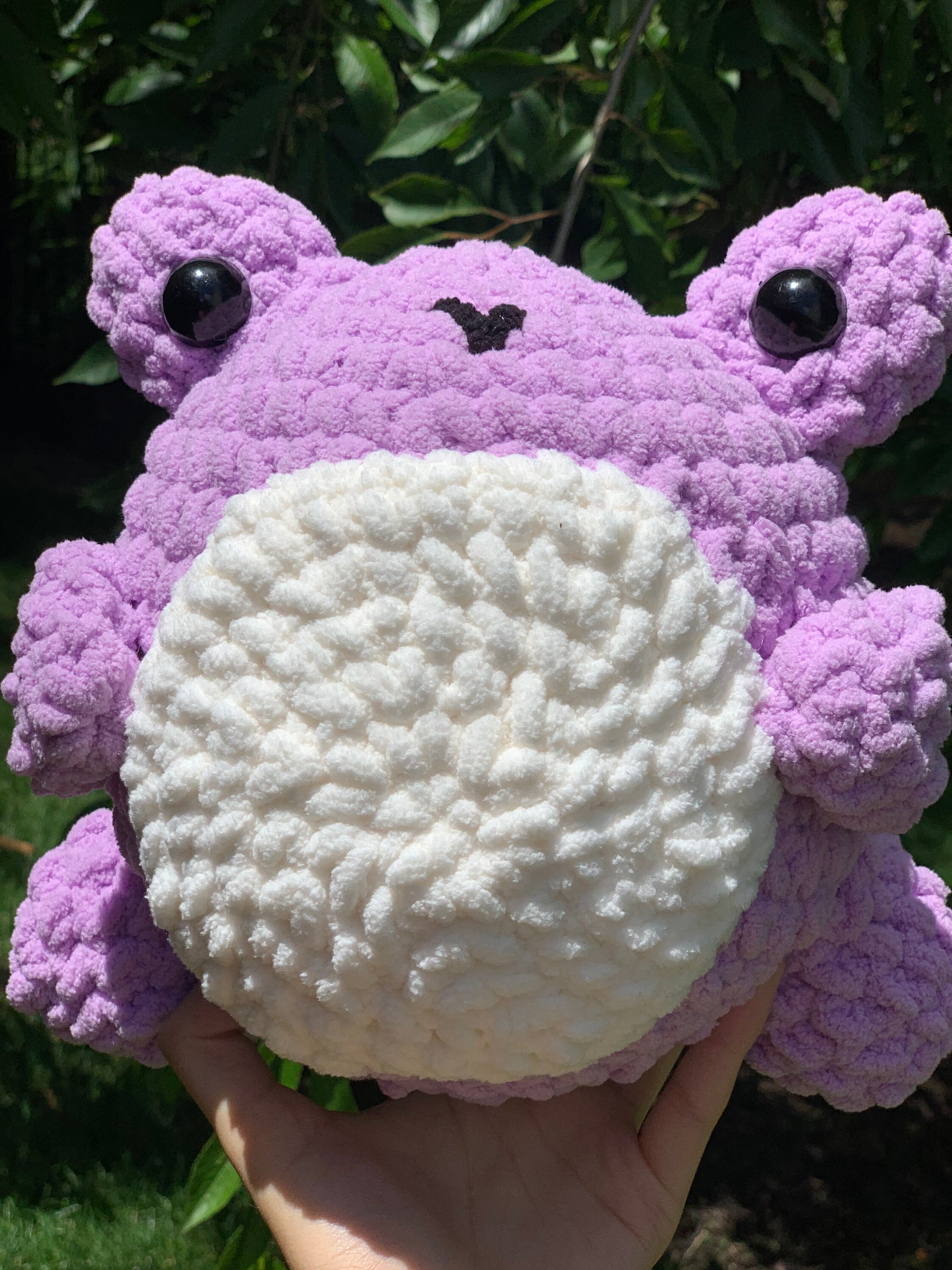 Handmade Crochet Jumbo Frog With Strawberry Hat Kawaii Frog - Etsy
