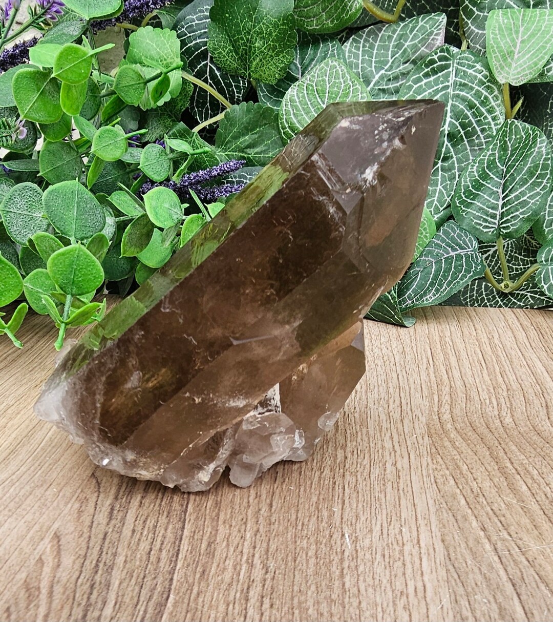 Smoky Quartz, Self-standing Raw Point Crystal, Rainbow Smoky Quartz ...