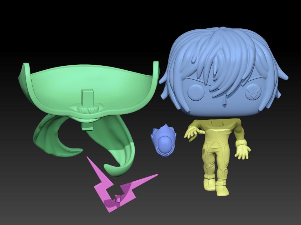 Code Geass Lelouch ZERO POP Fanart Figure - Etsy