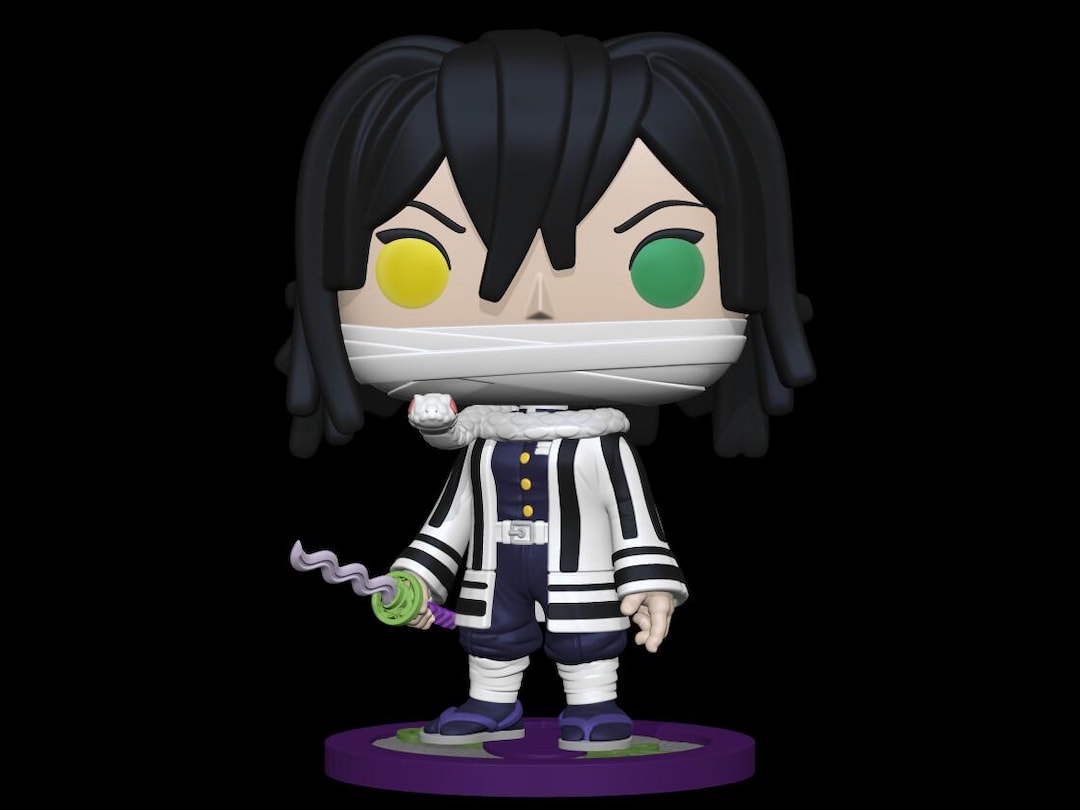 Demon Slayer Obanai Iguro Snake Hashira POP Fanart Figure - Etsy