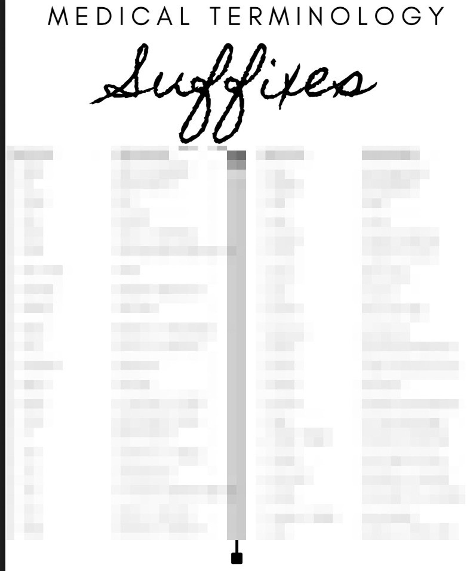 Bundle of Medical Prefixes + Suffixes / Nursing Medical Terminology ...