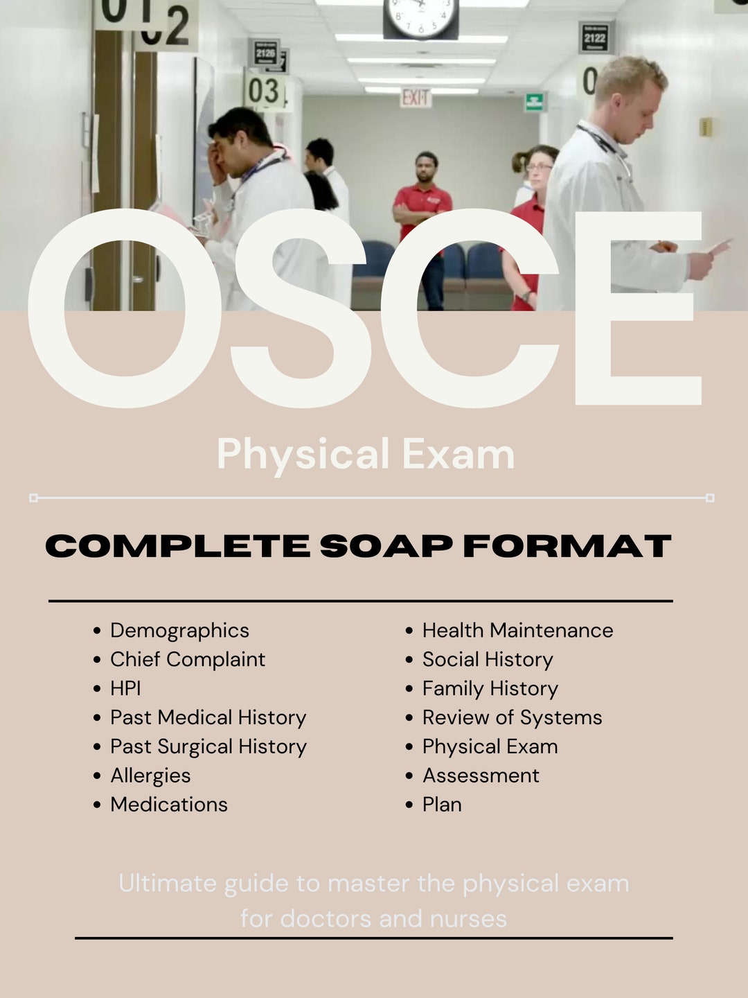 Master Your Medical Physical Exam / (OSCE) Cheat Sheet / Digital ...