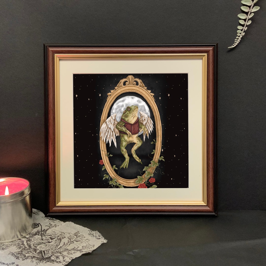 20CM X 20CM Fine Art Print | "flying Frog" | Spooky Halloween | Creepy ...