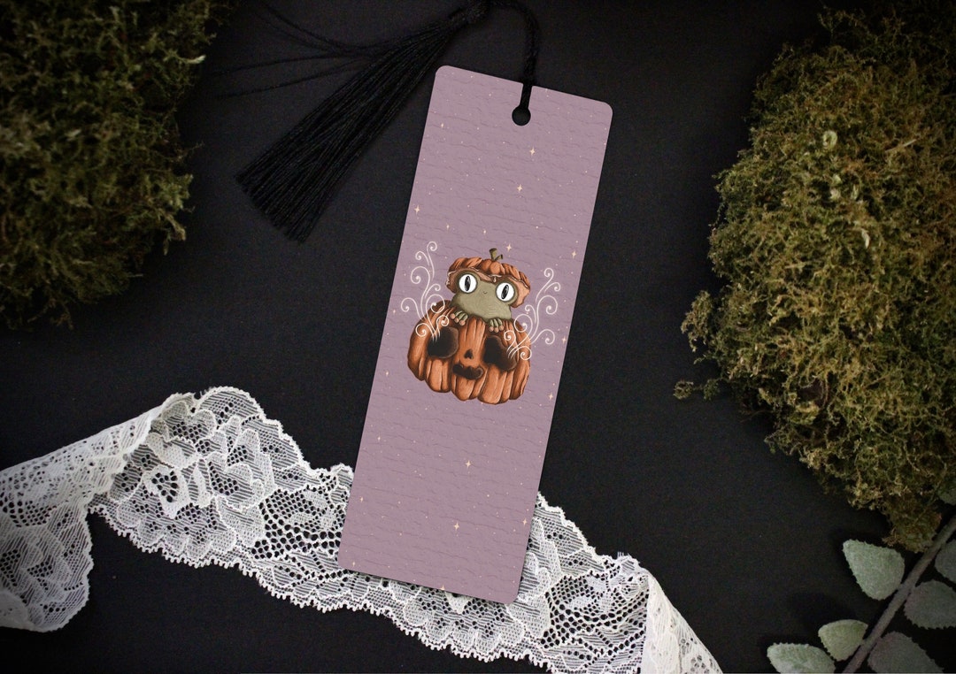 Pumpkin Frog Bookmark | Cute Cottagecore | Cute Aesthetic | Book ...