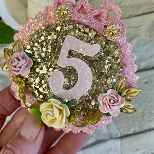 Children’s Birthday Tiara, Pink Princess Tiara, Girls Birthday Crown ...