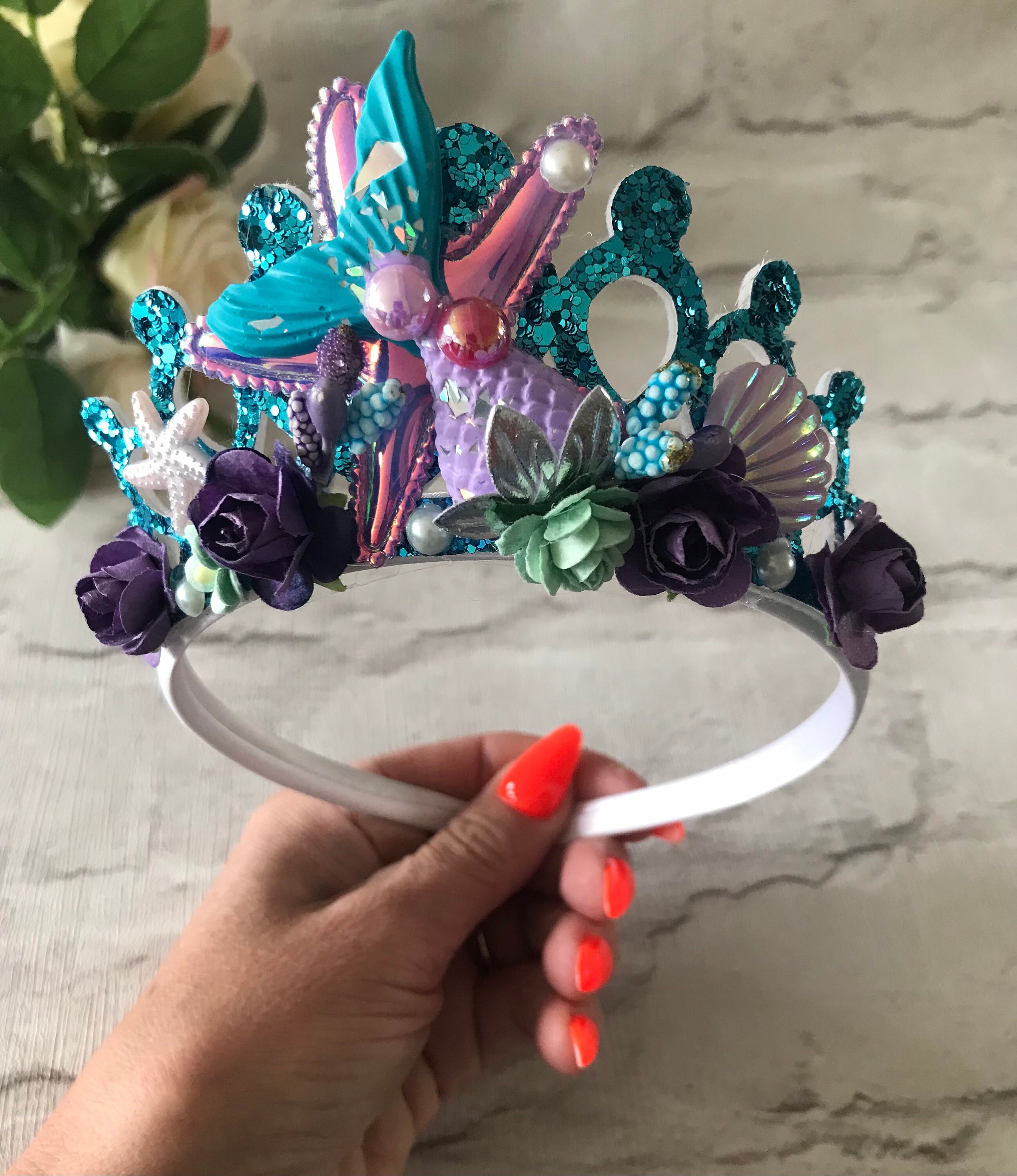 Mermaid Tiara Birthday Tiara Childs Birthday Tiara Mermaid - Etsy