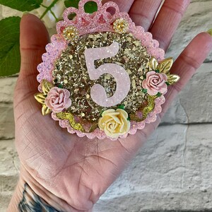 Children’s Birthday Tiara, Pink Princess Tiara, Girls Birthday Crown ...