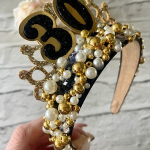 Birthday Crown,glitter Birthday Tiara, Age 30 Birthday Tiara,age ...