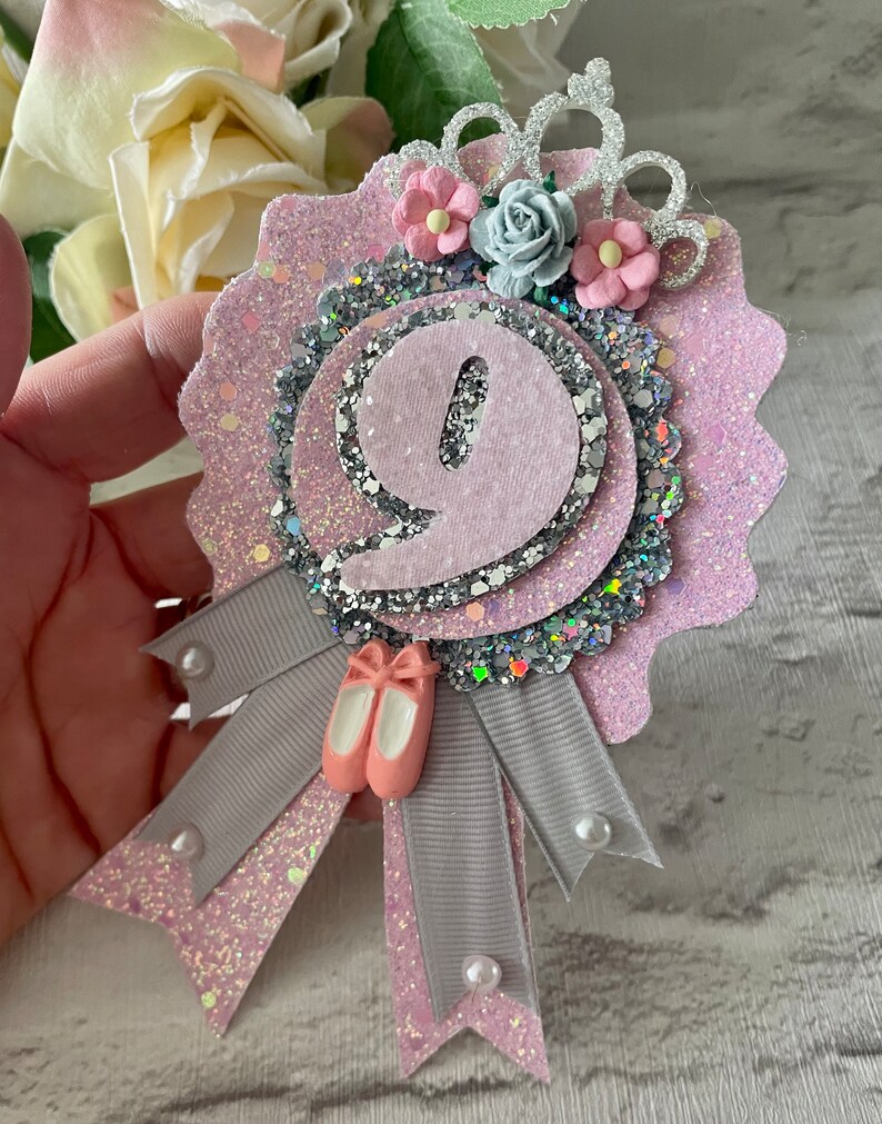 Ballet Birthday Badge, Pink Badge, Birthday Badge, Girls Birthday Gifts ...