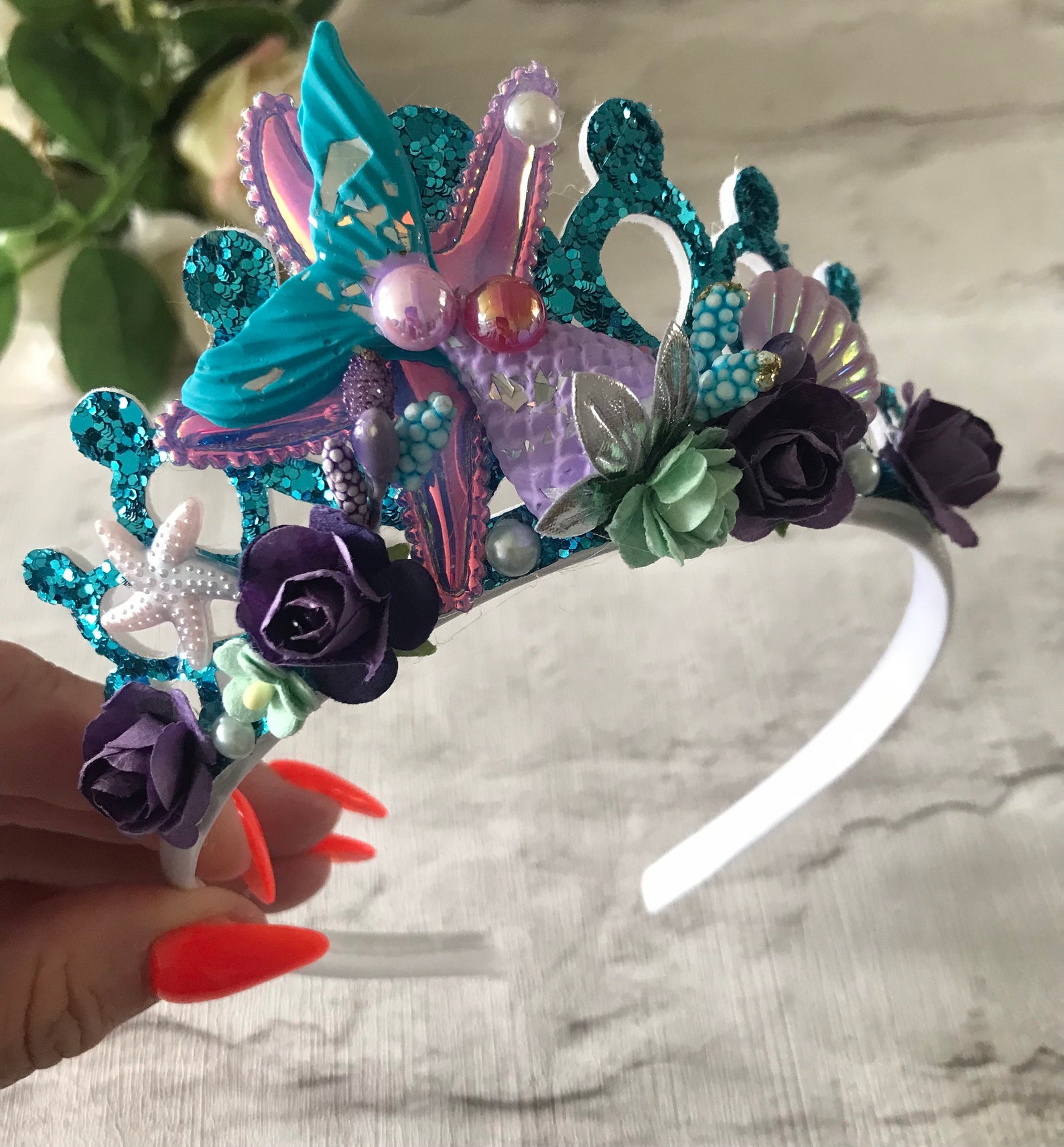 Mermaid Tiara Birthday Tiara Childs Birthday Tiara Mermaid | Etsy