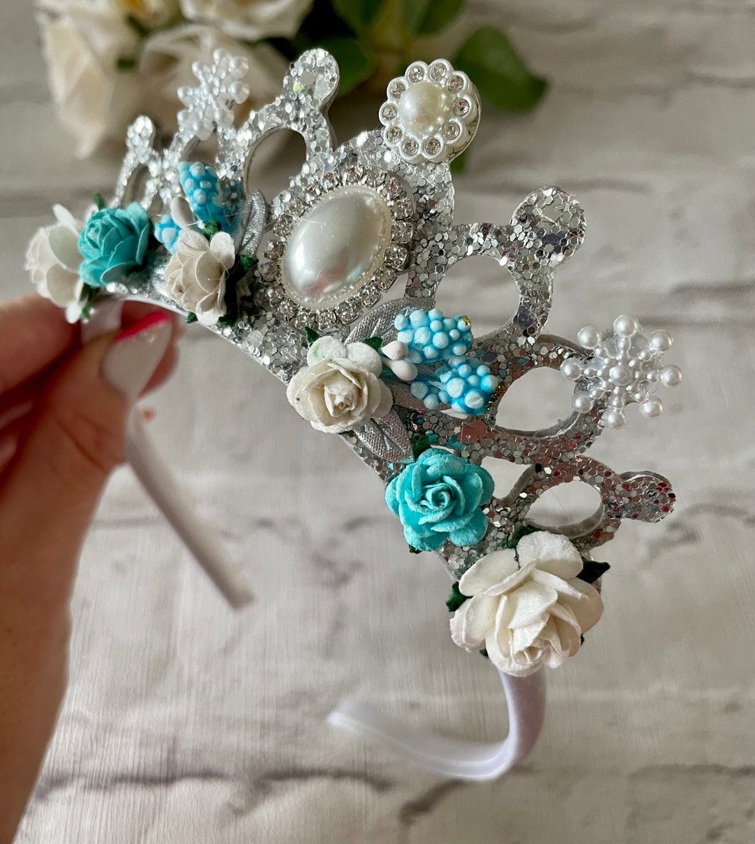 Princess Sliver Crown, Glitter Birthday Tiara,princess Tiara,birthday ...