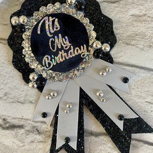 Birthday Badge ,glitter Birthday Badge, Personalised Birthday Badge ...