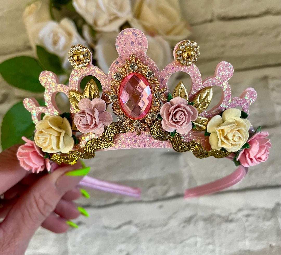 Children’s Birthday Tiara, Pink Princess Tiara, Girls Birthday Crown ...