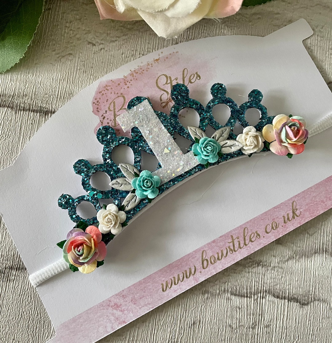 Baby's 1st Birthday Crown, Floral Tiara, Cake Smash Prop - Etsy