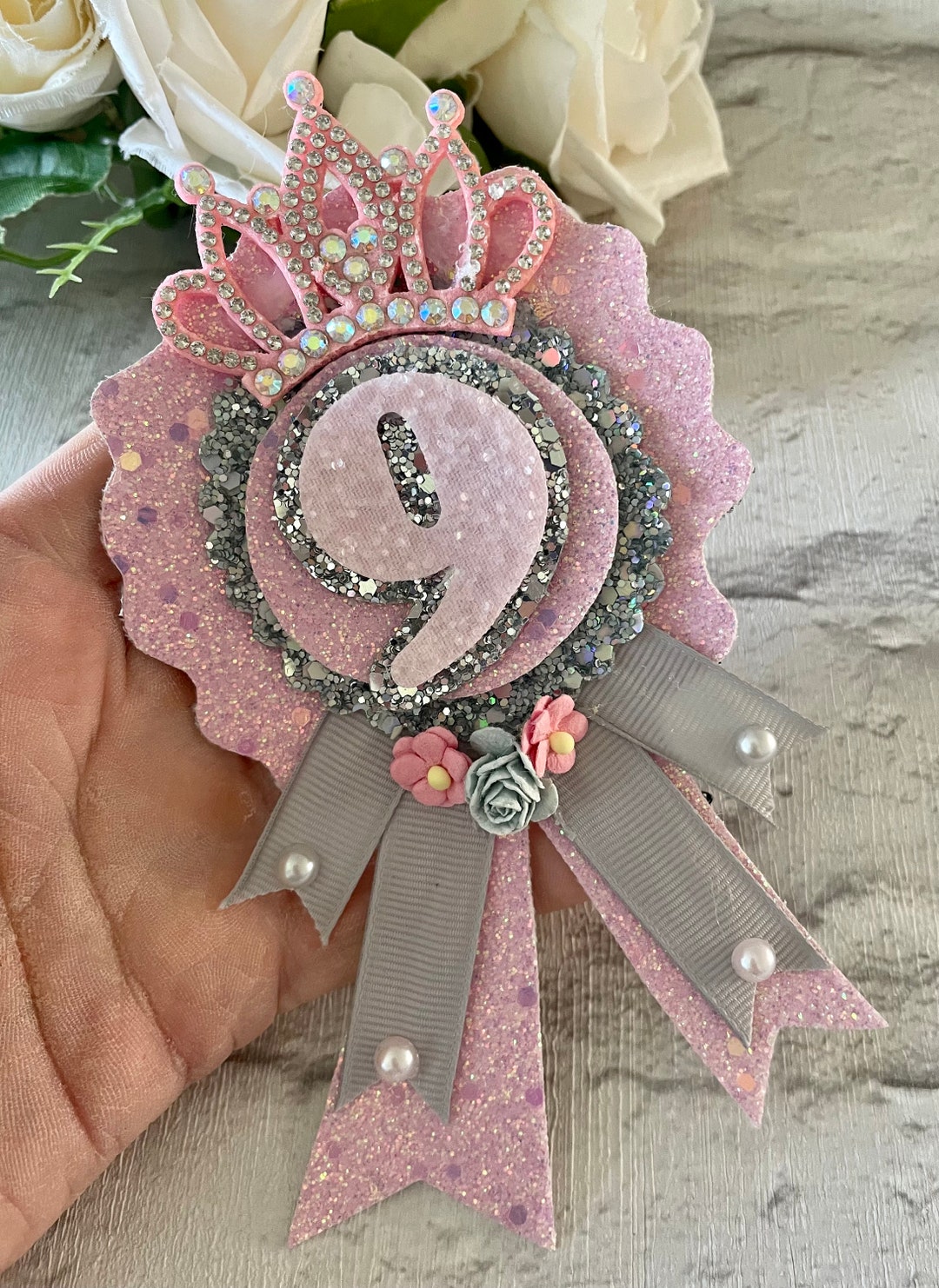 Princess Birthday Badge, Pink Badge, Birthday Badge, Girls Birthday ...