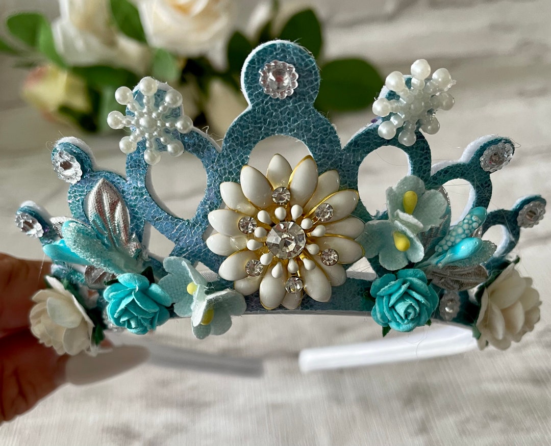 Princess Blue Headband Crown, Glitter Tiara,princess Tiara,princess ...