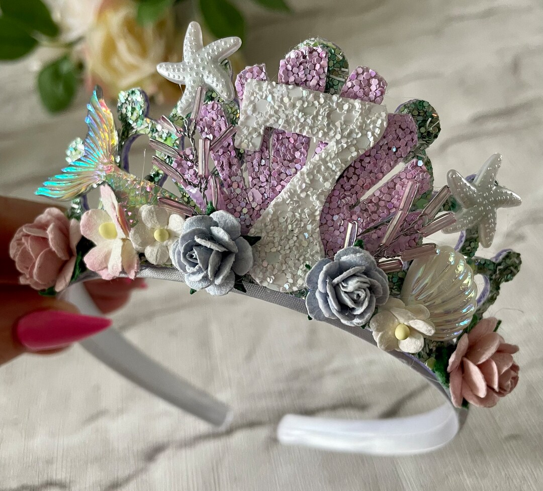 Mermaid Birthday Party Crown Tiara,party Props for Girls,birthday Gifts ...