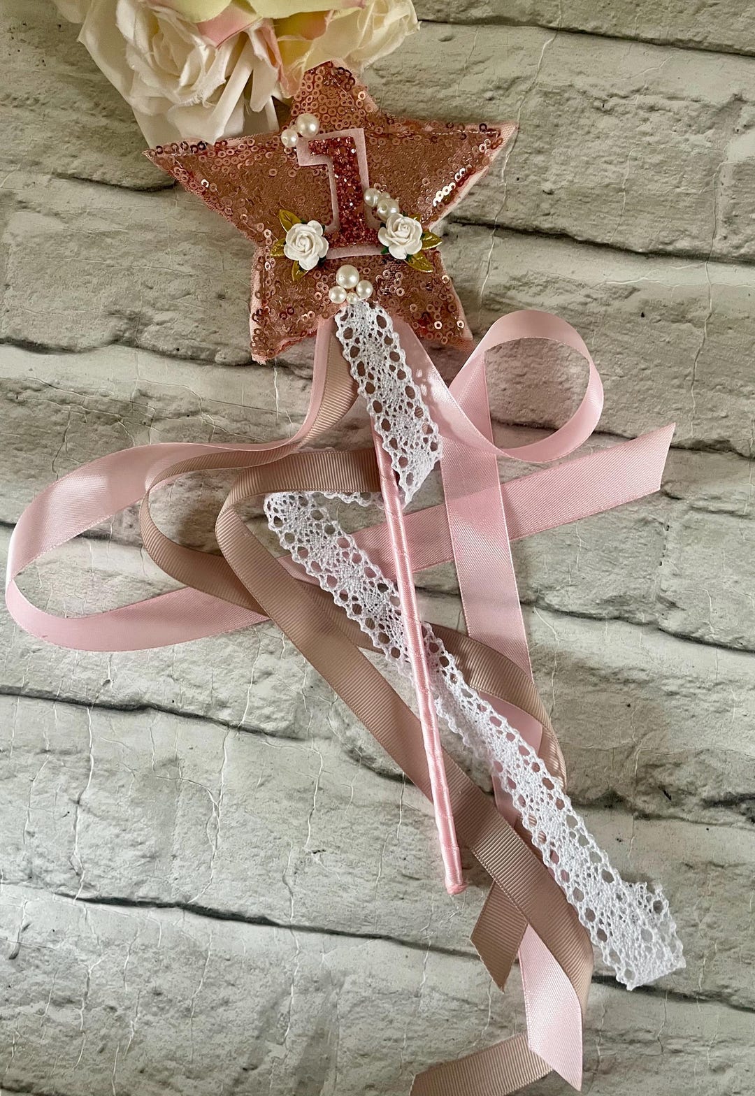 1st Birthday Wand,fairy Wand,girls First Birthday Wand, Cake Smash Prop ...