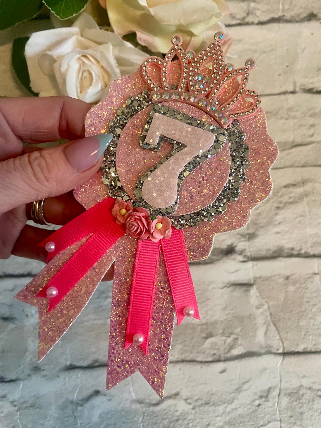 Princess Birthday Badge, Pink Badge, Birthday Badge, Girls Birthday ...