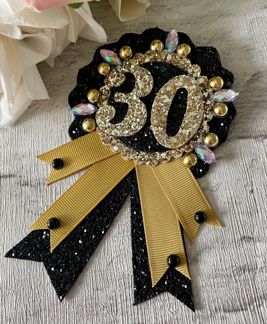 Birthday Badge ,glitter Birthday Badge, Age 30 Birthday Badge,age ...