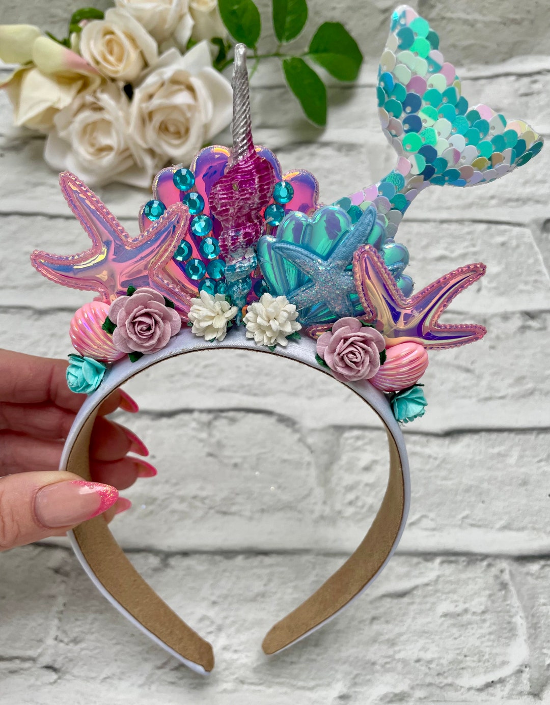 Mermaid Tiara, Birthday Tiara, Child’s Birthday Tiara, Mermaid Tiara ...