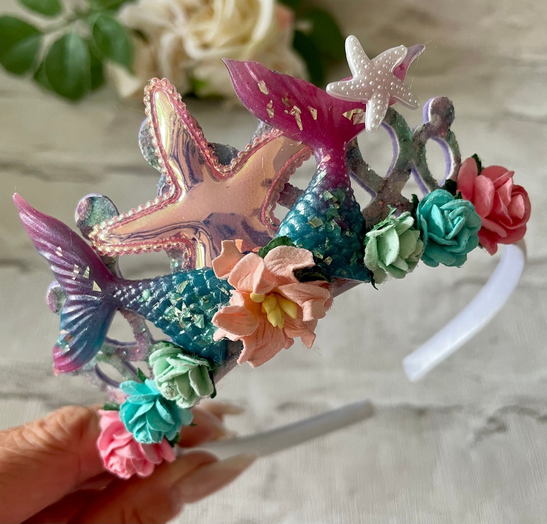 Mermaid Tiara, Birthday Tiara, Childs Birthday Tiara, Mermaid Tiara ...
