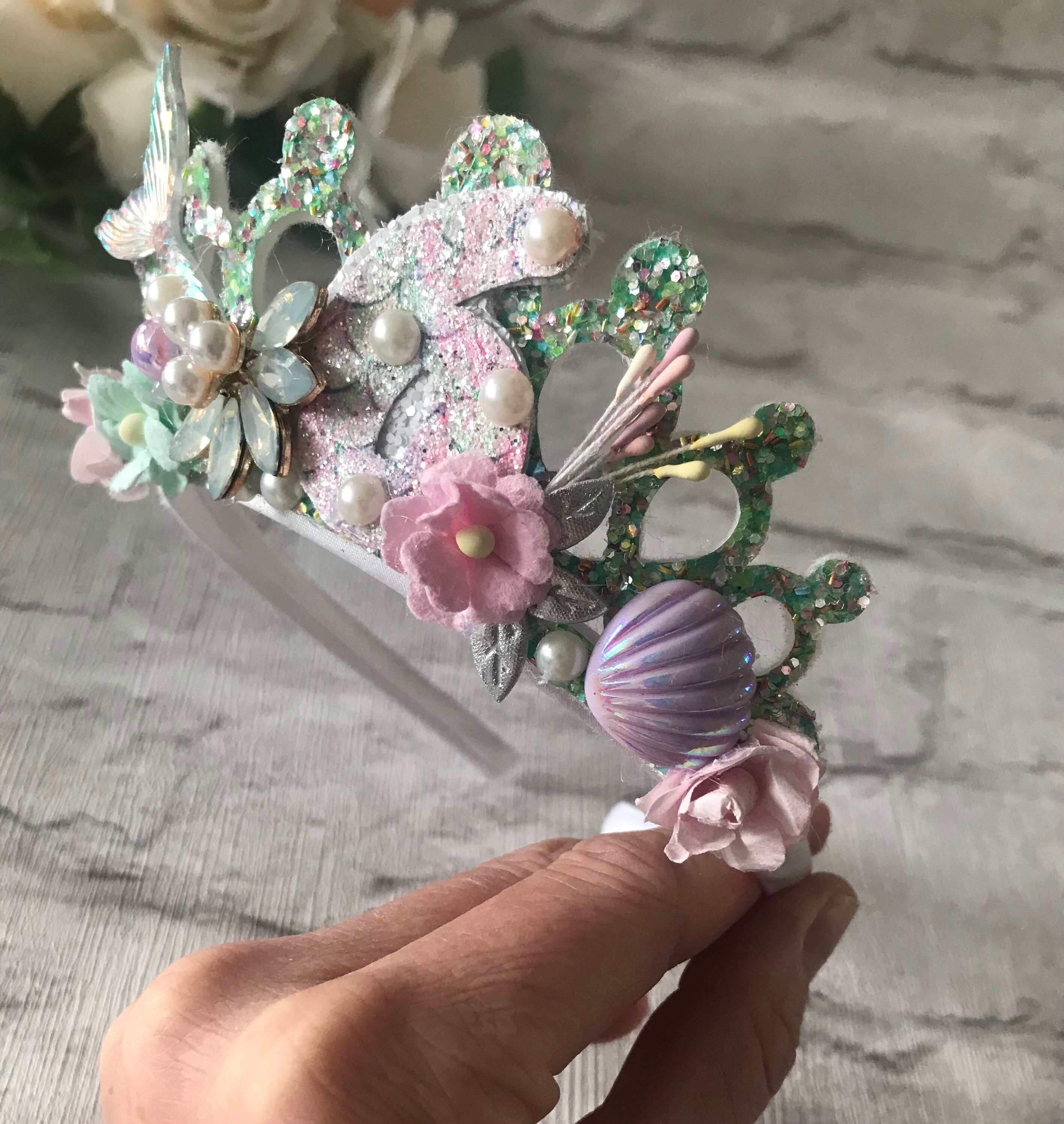 Mermaid Birthday Party Crown Tiara,party Props for Girls,birthday Gifts ...