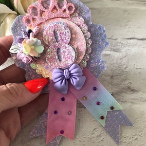 Princesses Birthday Badge, Crown Badge, Birthday Badge for Girls ...