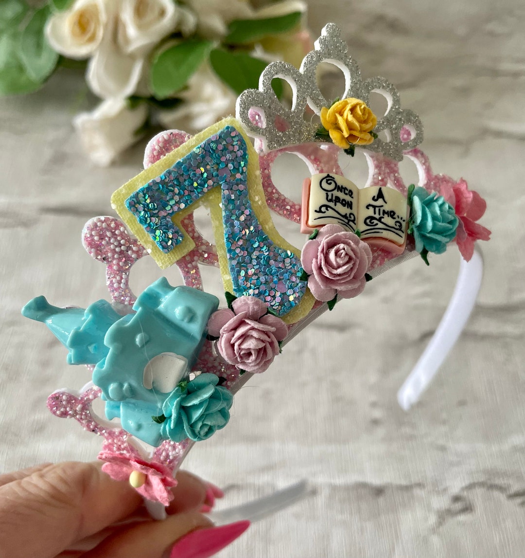 Childrens Birthday Tiara Age Pink Princess Tiara Girls - Etsy