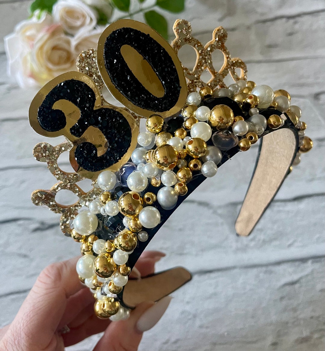 Birthday Crown,glitter Birthday Tiara, Age 30 Birthday Tiara,age ...