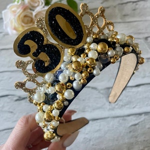 Birthday Crown,glitter Birthday Tiara, Age 30 Birthday Tiara,age ...