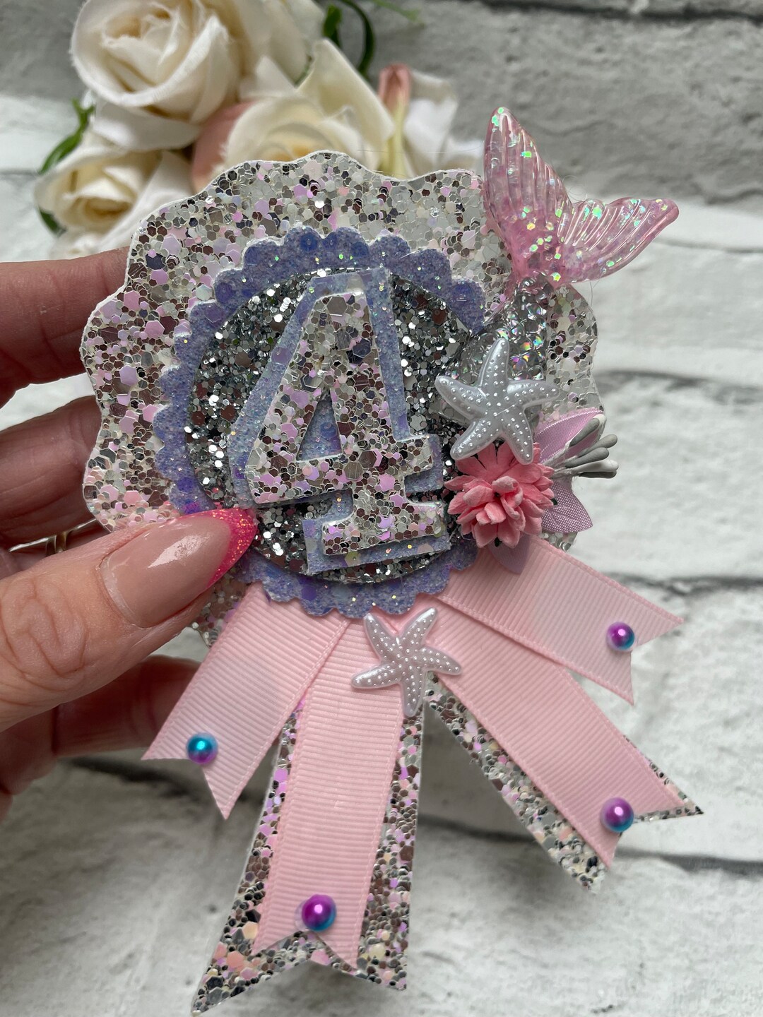 Mermaid Birthday Badge, Mermaid Badge, Birthday Badge, Mermaid Girls ...