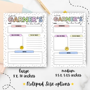 Personalized Teacher to Do List Notepad + Custom Teacher Notepad ...