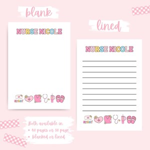 Custom Nurse Notepad + Nurse Notepad + Nurse Gift + Gift for Nurses ...