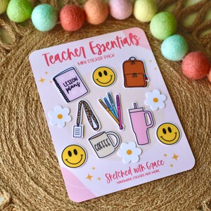 Teacher Essentials Mini Sticker Pack + Waterproof Stickers + Mini ...