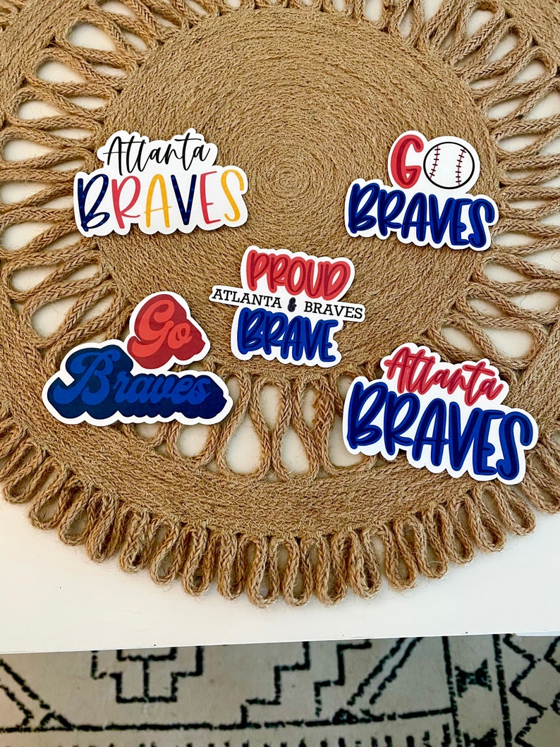 Go Braves Sticker + Atlanta Braves Sticker + Atlanta Fan + Go Braves ...