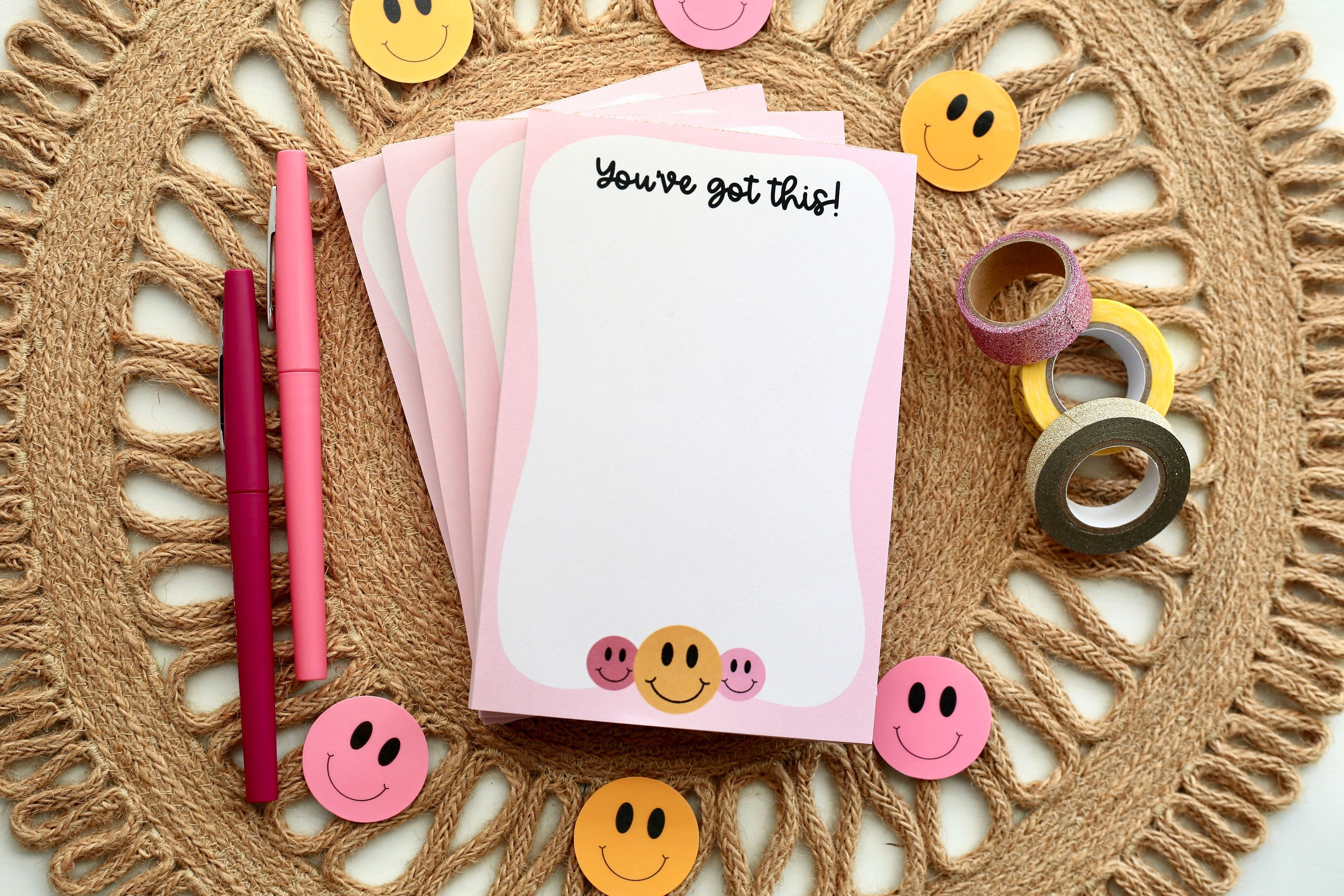 Smiley Face You've Got This Notepad 4x6 Notepad 50 - Etsy