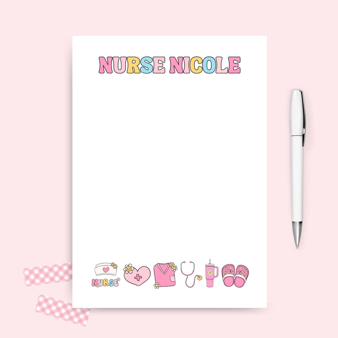 Custom Nurse Notepad + Nurse Notepad + Nurse Gift + Gift for Nurses ...