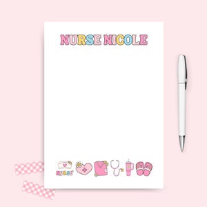 Custom Nurse Notepad + Nurse Notepad + Nurse Gift + Gift for Nurses ...