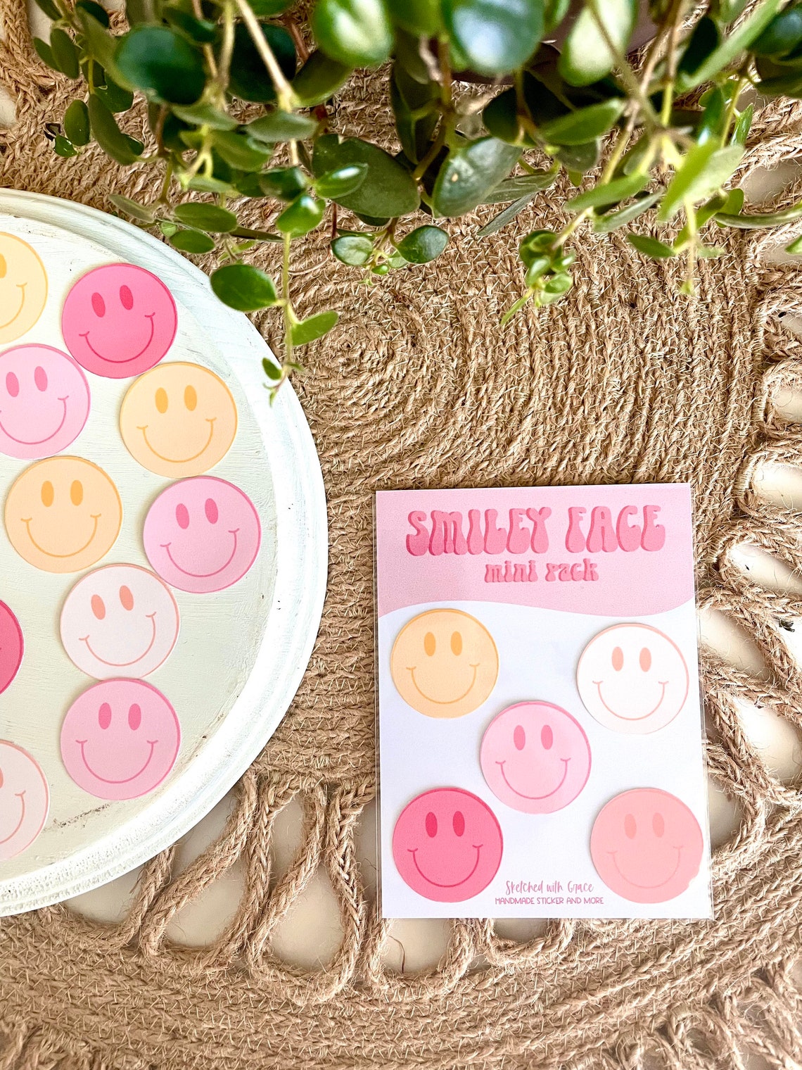 Mini Smiley Face Sticker Pack Smiley Face Stickers Mini - Etsy