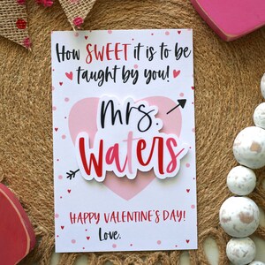 Custom Teacher Valentines Day Sticker + Valentines Gift for Teacher ...