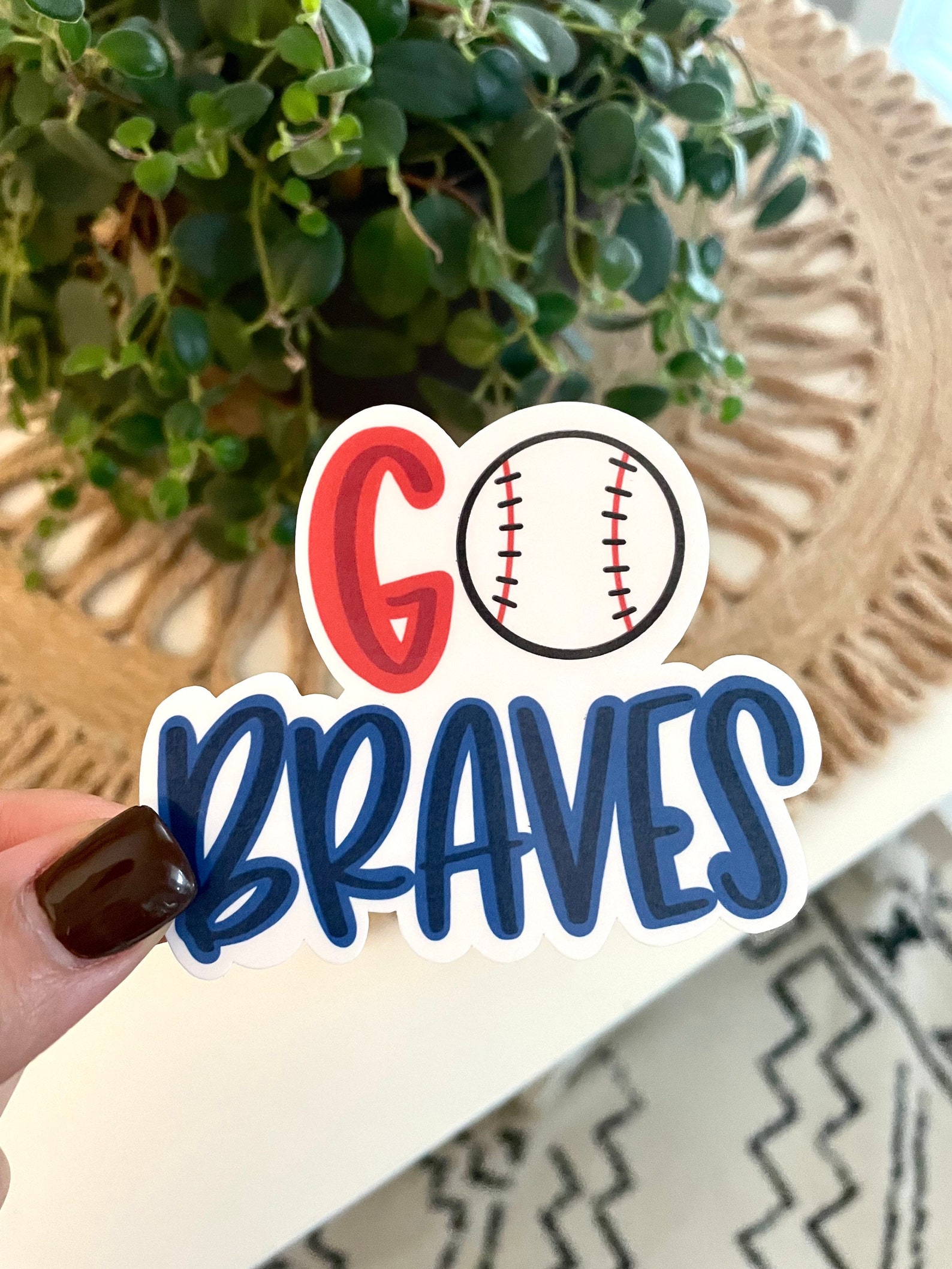 Go Braves Sticker Atlanta Braves Sticker Atlanta Fan Go | Etsy
